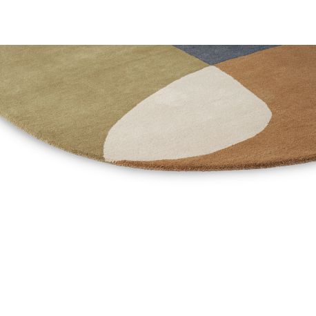 Tapis forme spéciale laine tufté main moderne abstrait Decor Miller