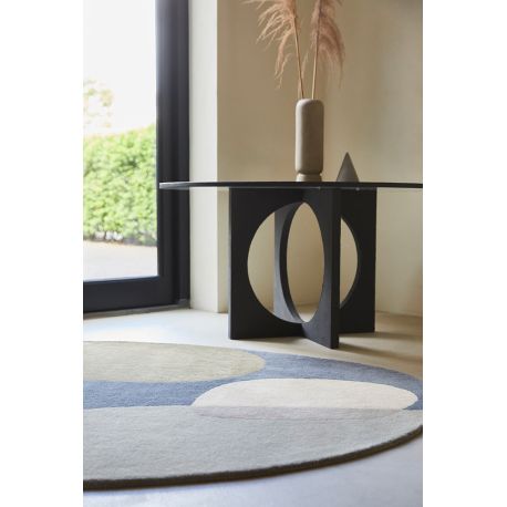 Tapis forme spéciale laine tufté main moderne abstrait Decor Miller