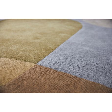 Tapis forme spéciale laine tufté main moderne abstrait Decor Miller