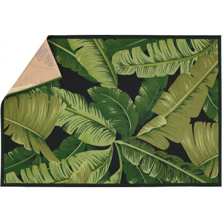 Tapis extérieur et intérieur floral vert Botanica