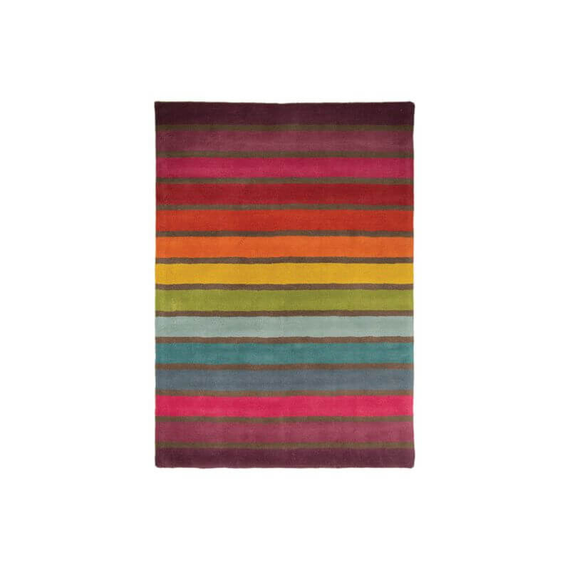 Tapis rectangle multicolore en laine moderne Candy