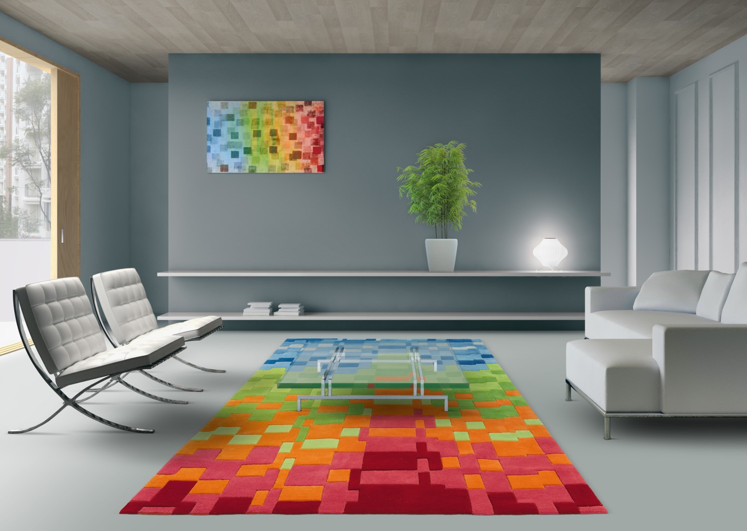 Tapis moderne coloré Circus Arte Espina