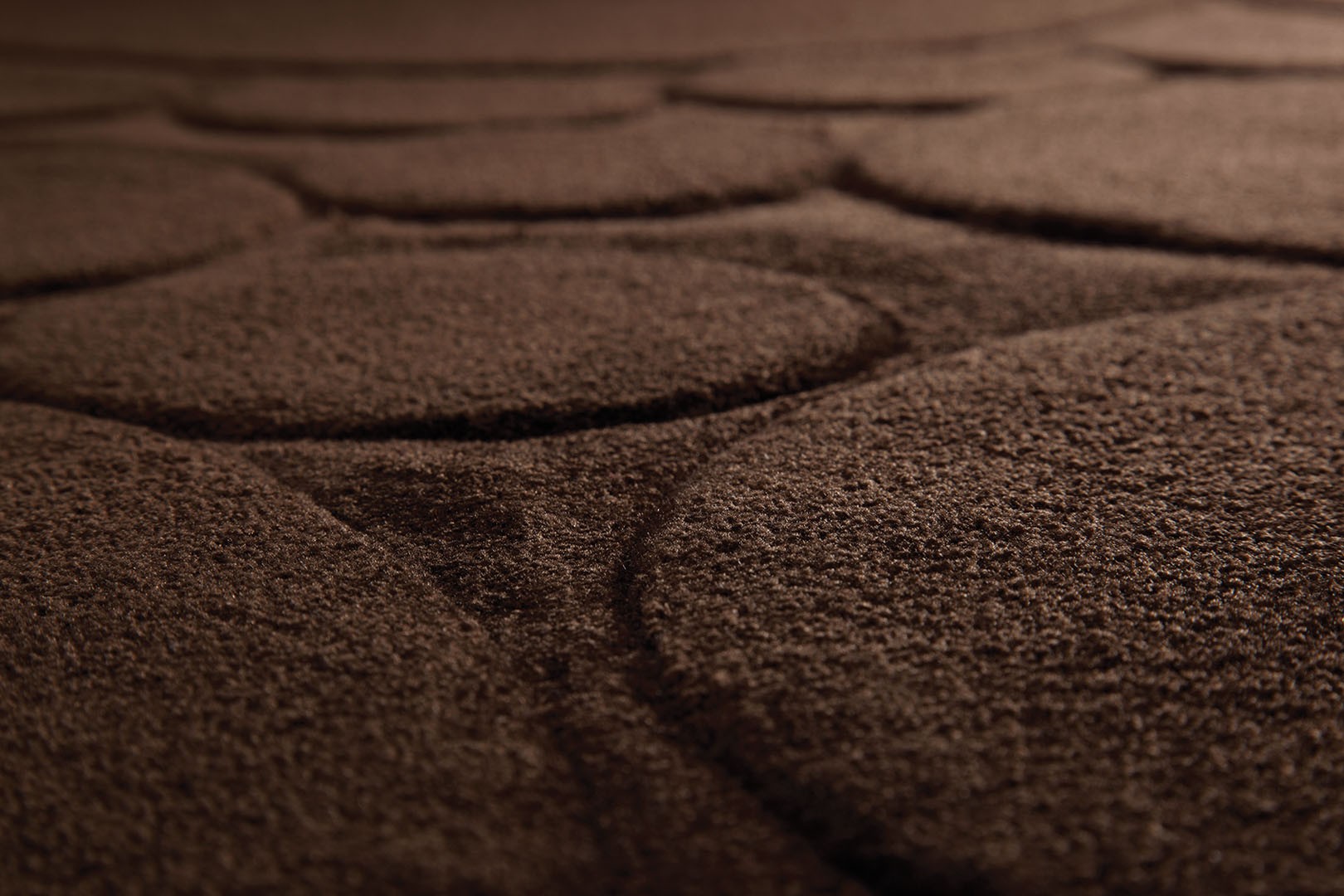 Tapis moderne uni marron Circle par Esprit Home